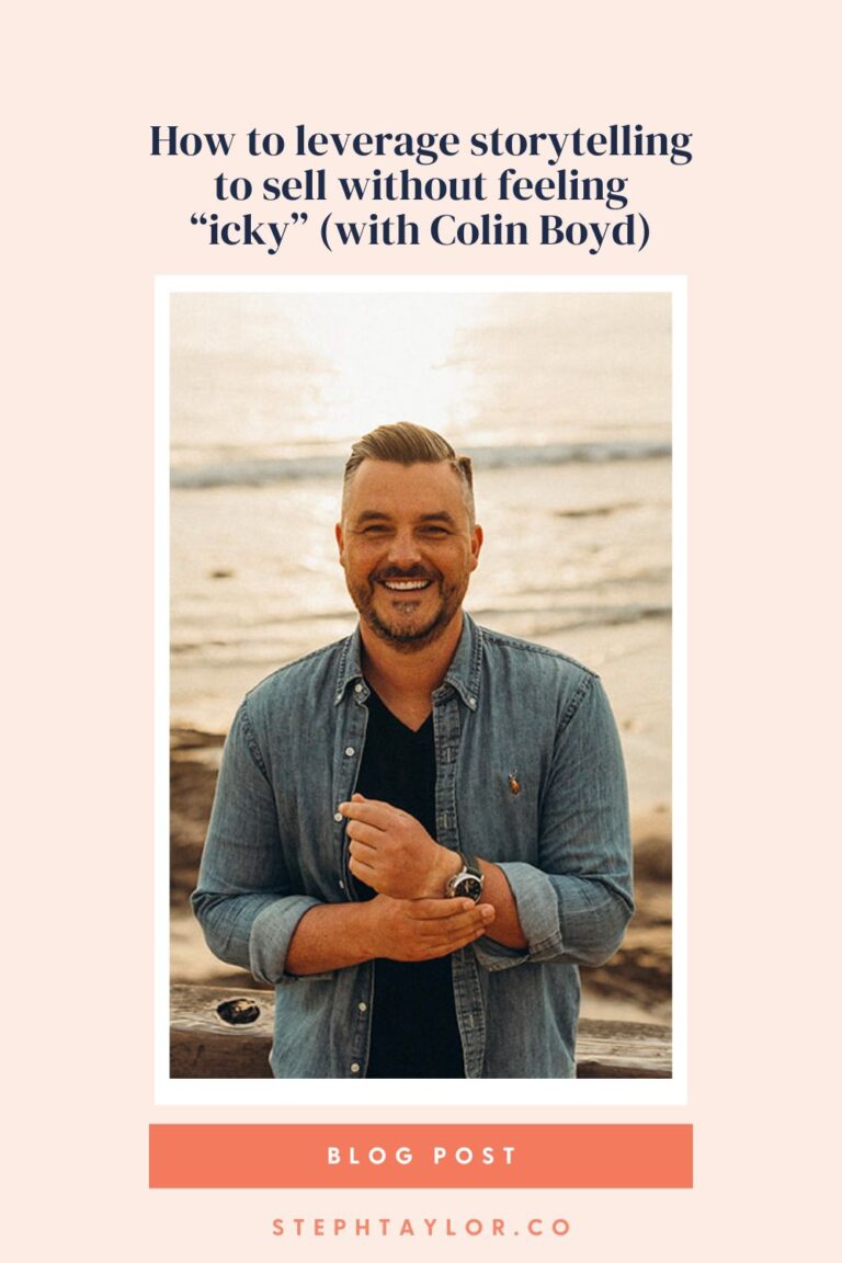 How to leverage storytelling to sell without feeling "icky" (with Colin ...